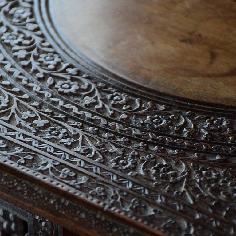 Early 20th Century Indian Carved Table For Sale at 1stDibs