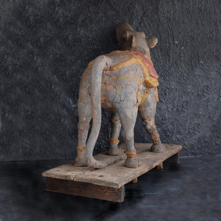 Early 20th Century Indian God Carnival Figure of Mooshika Hand Carved ...