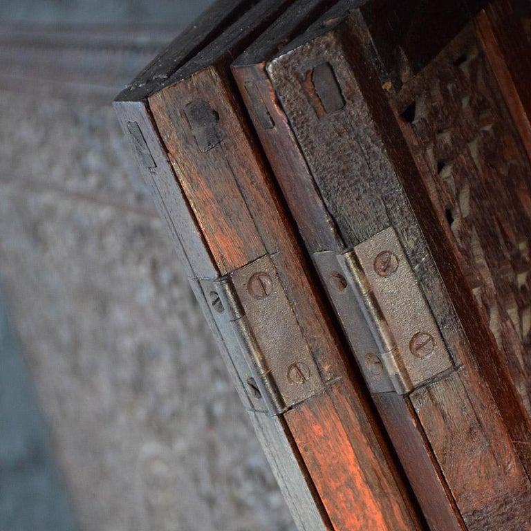 Early 20th Century Indian Square Hand Carved Occasional Table For Sale ...
