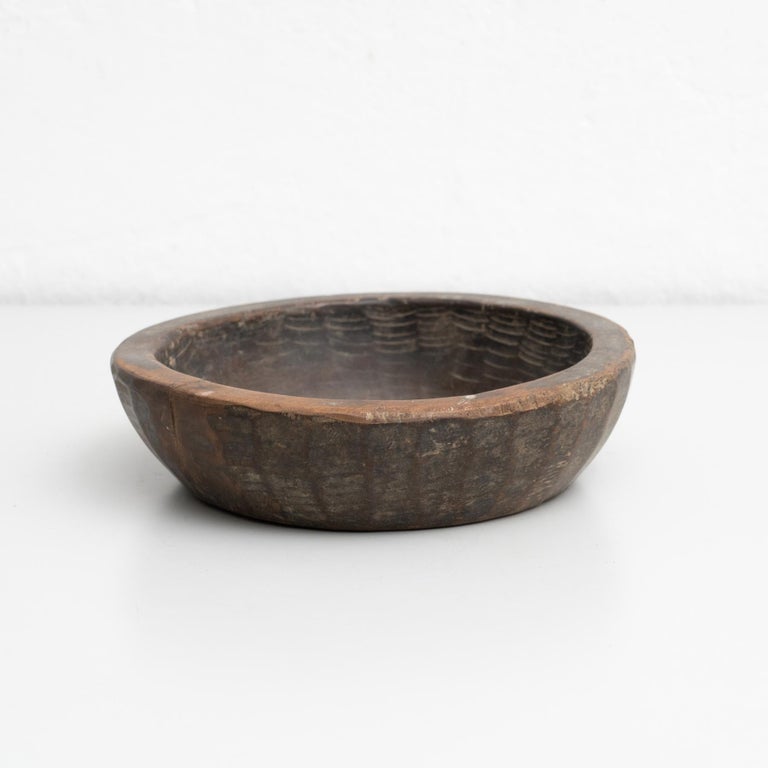 Early 20th Century Indian Traditional Wooden Hand Made Plate For Sale ...