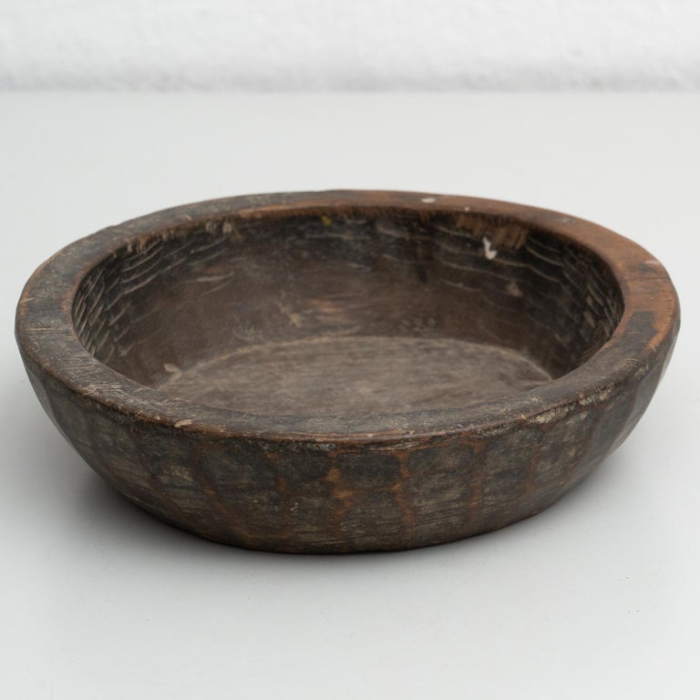 Early 20th Century Indian Traditional Wooden Hand Made Plate For Sale ...