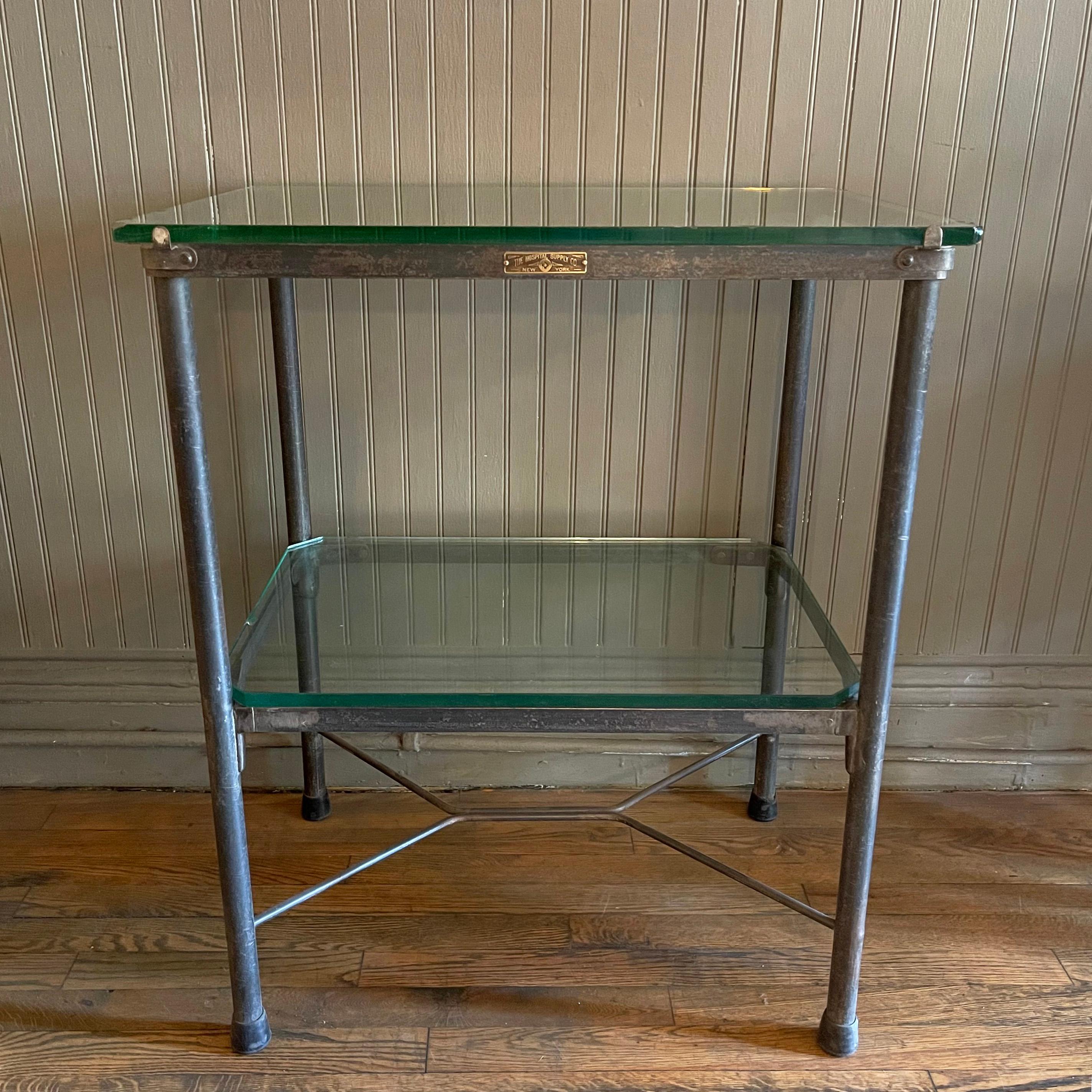 Early 20th Century Industrial Brushed Steel Hospital Prep Table at 1stDibs