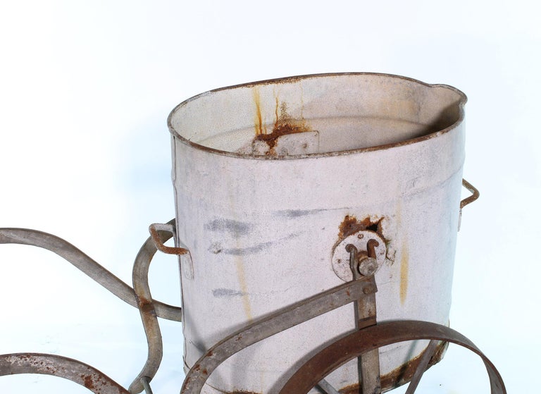 Early 20th Century Iron and Zinc French Water Barrow at 1stDibs