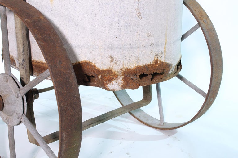 Early 20th Century Iron and Zinc French Water Barrow at 1stDibs
