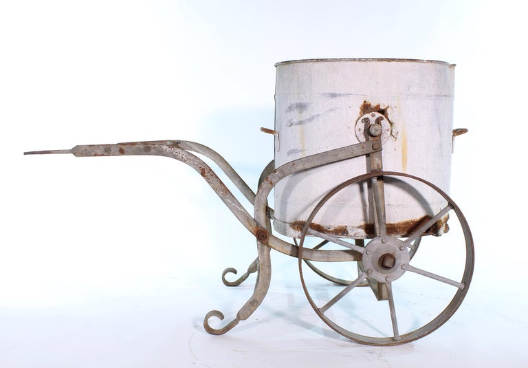 Early 20th Century Iron and Zinc French Water Barrow at 1stDibs