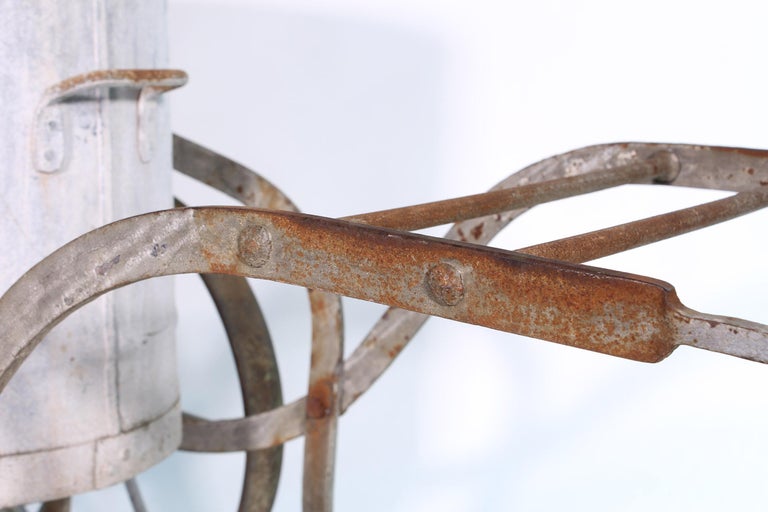 Early 20th Century Iron and Zinc French Water Barrow at 1stDibs