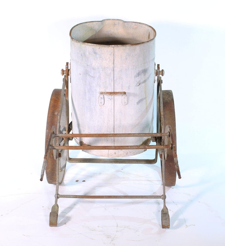 Early 20th Century Iron and Zinc French Water Barrow at 1stDibs