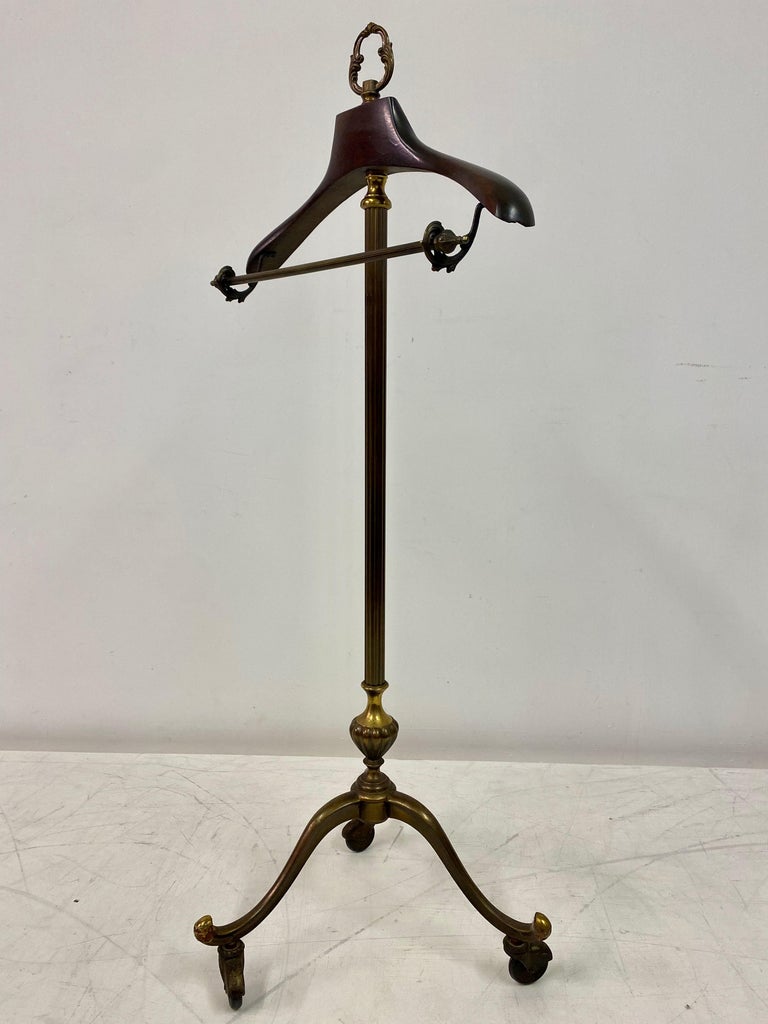 Early 20th Century Italian Brass Valet Stand For Sale at 1stDibs