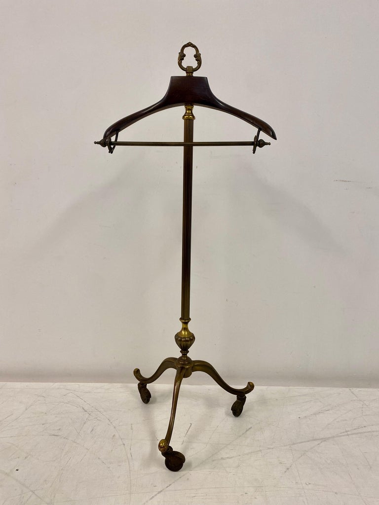 Early 20th Century Italian Brass Valet Stand For Sale at 1stDibs