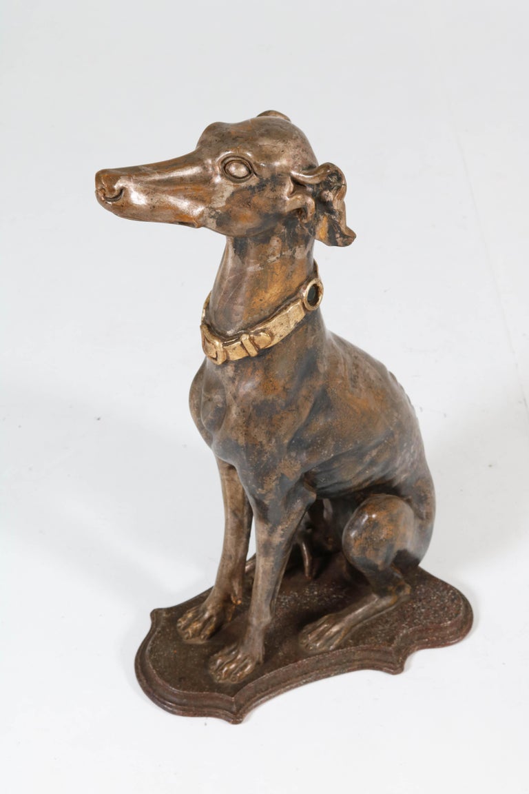 Early 20th Century Italian Carved Wood Seated Greyhound Sculptures at ...