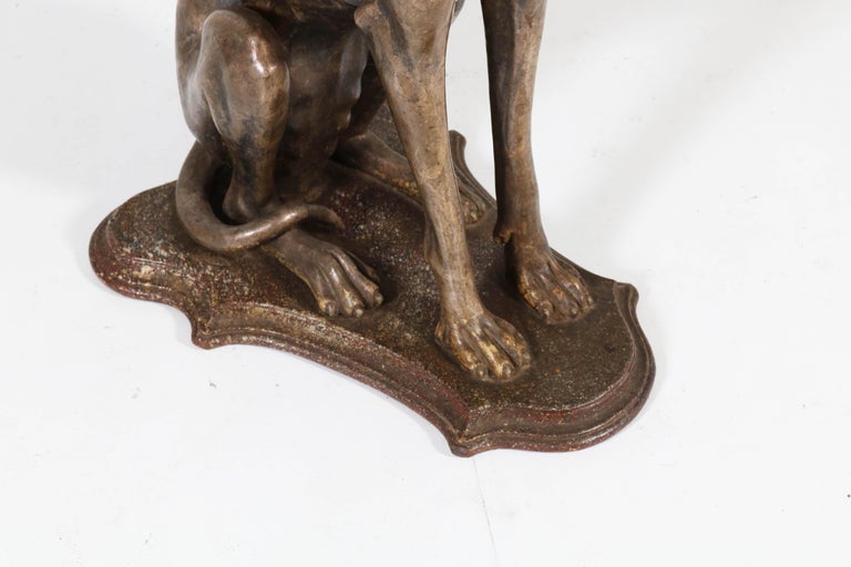 Early 20th Century Italian Carved Wood Seated Greyhound Sculptures at ...