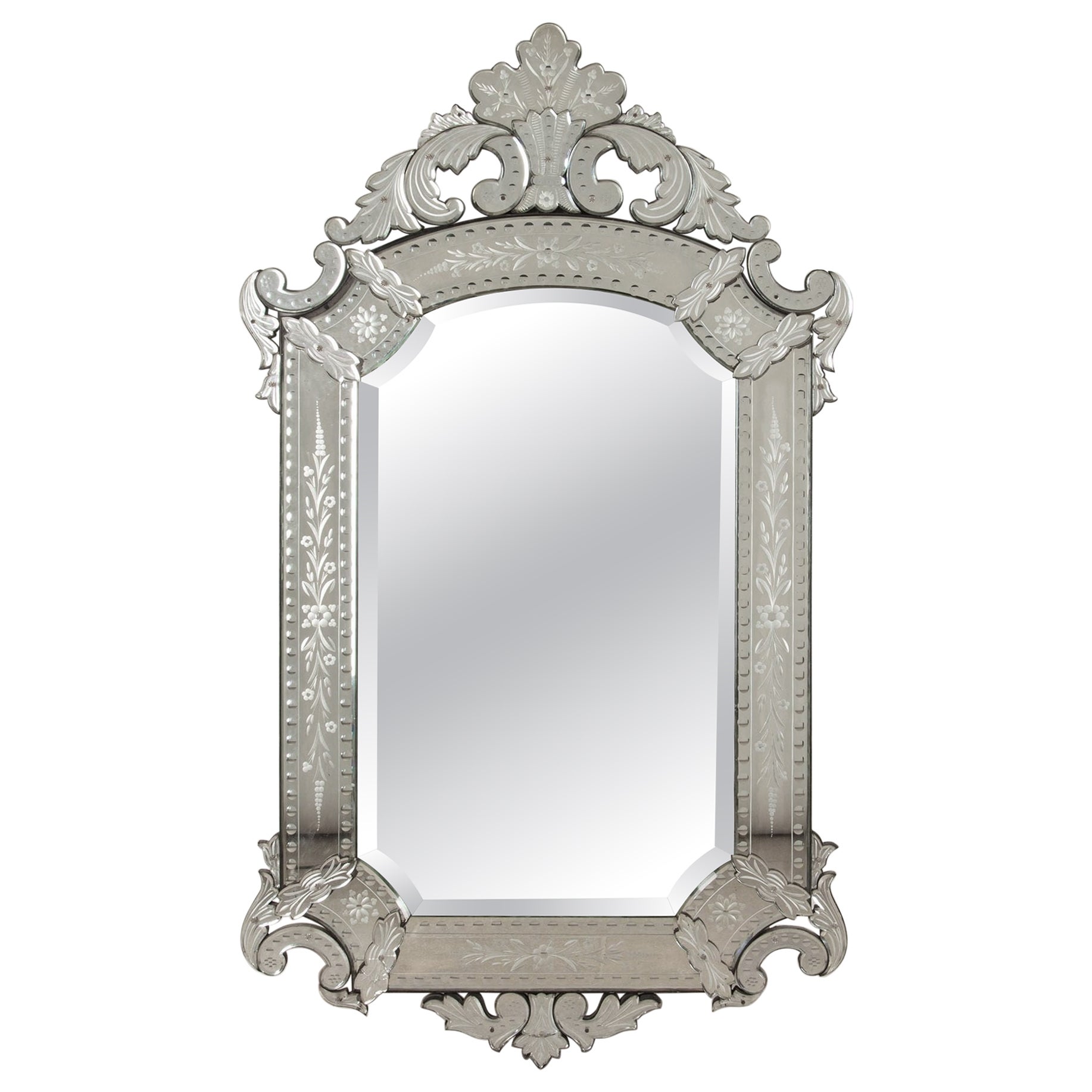 Large 20th Century English Painted Wall Mirror For Sale at 1stDibs