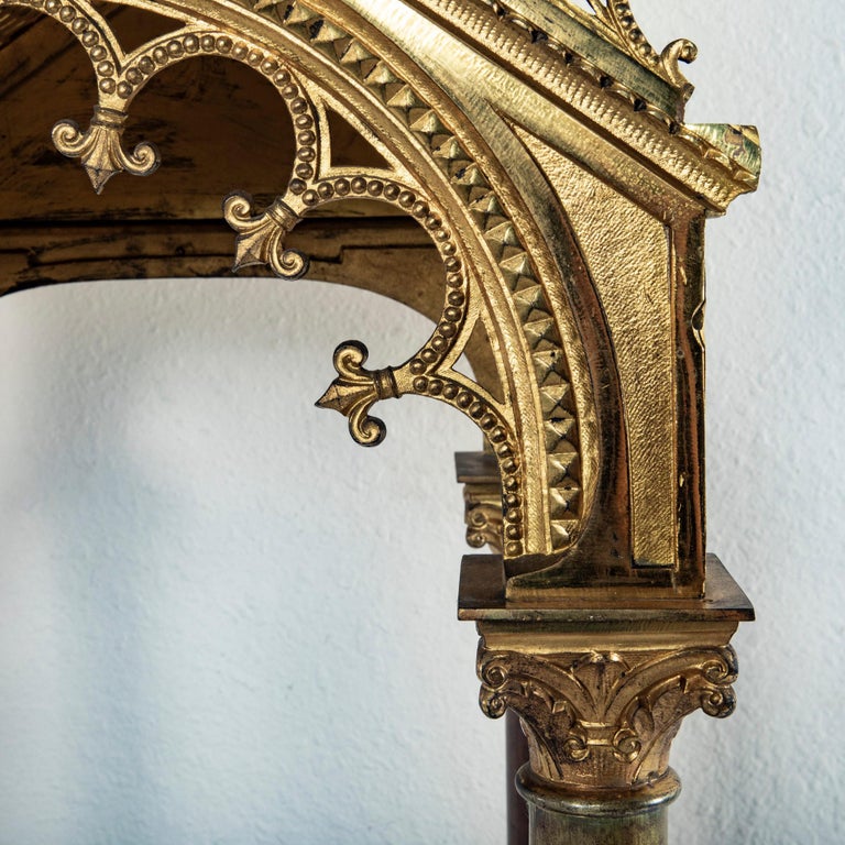 Early 20th Century Italian Gilt Brass and Wooden Altar or Sculpture ...