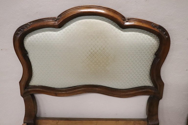 Early 20th Century Italian Louis XIV Style Carved Walnut Pair of Single ...