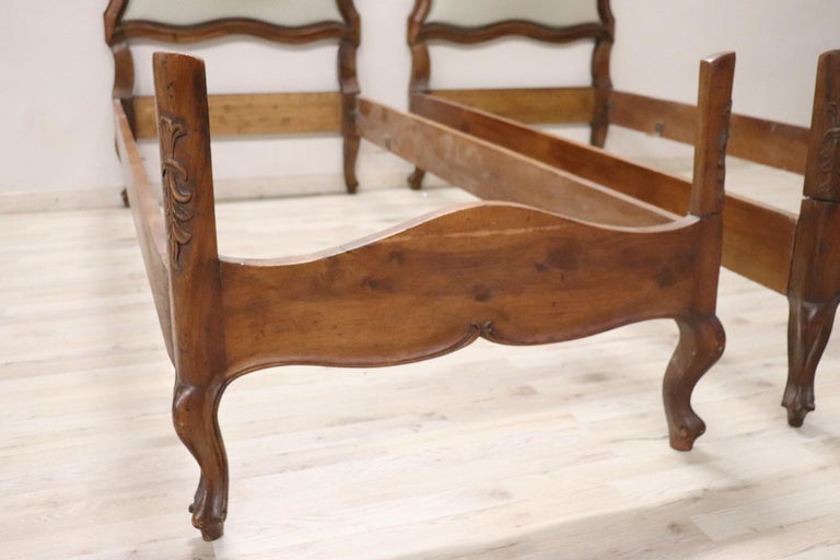 Early 20th Century Italian Louis XIV Style Carved Walnut Pair of Single ...