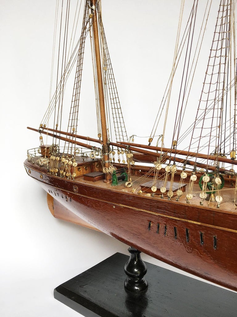 Early 20th Century Italian Ship Brigantine Pole Schooner Model at ...