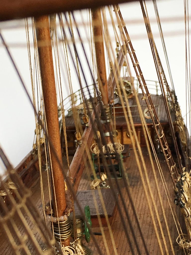 Early 20th Century Italian Ship Brigantine Pole Schooner Model at ...