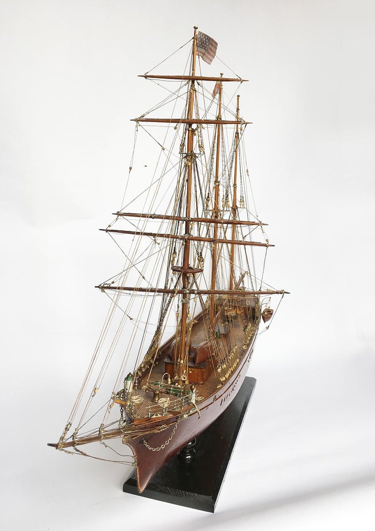 Early 20th Century Italian Ship Brigantine Pole Schooner Model at ...