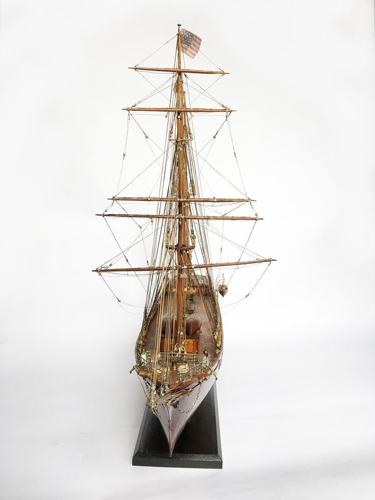 Early 20th Century Italian Ship Brigantine Pole Schooner Model at ...