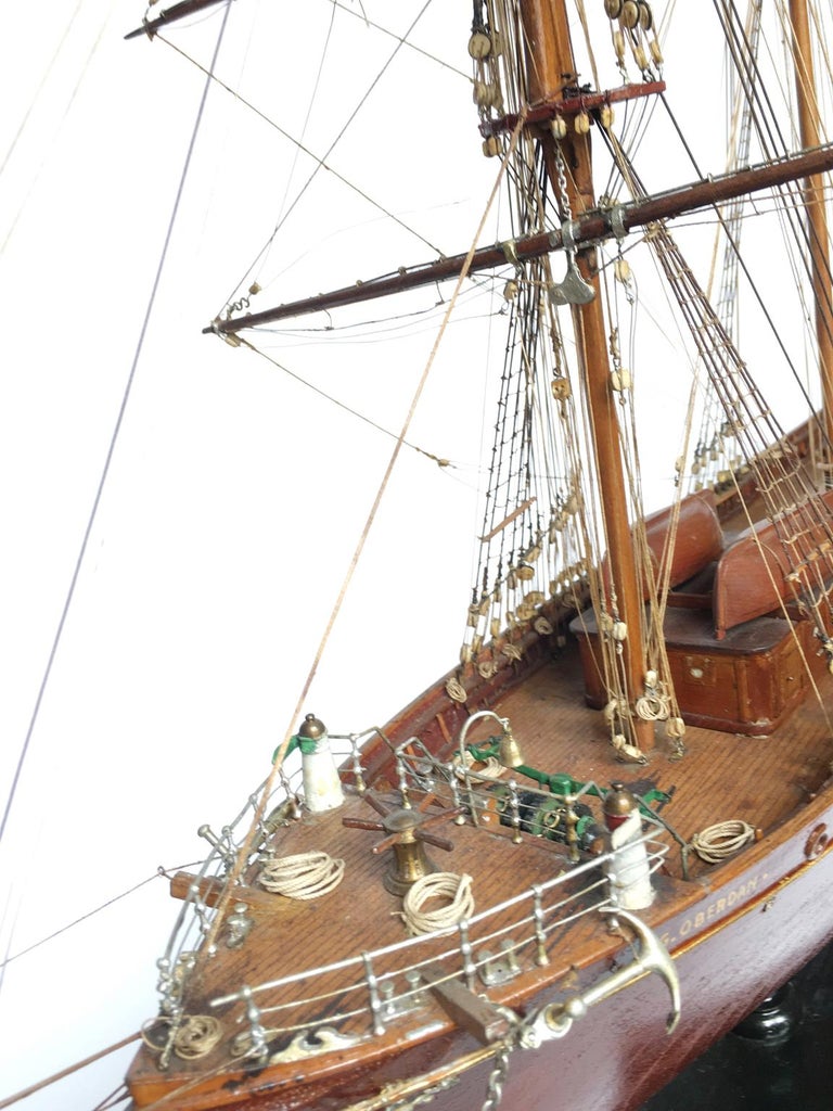 Early 20th Century Italian Ship Brigantine Pole Schooner Model at ...