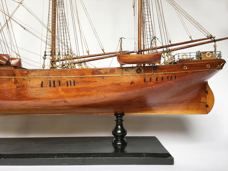 Early 20th Century Italian Ship Brigantine Pole Schooner Model at ...
