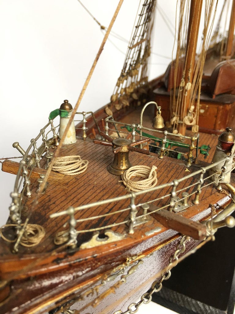 Early 20th Century Italian Ship Brigantine Pole Schooner Model at ...