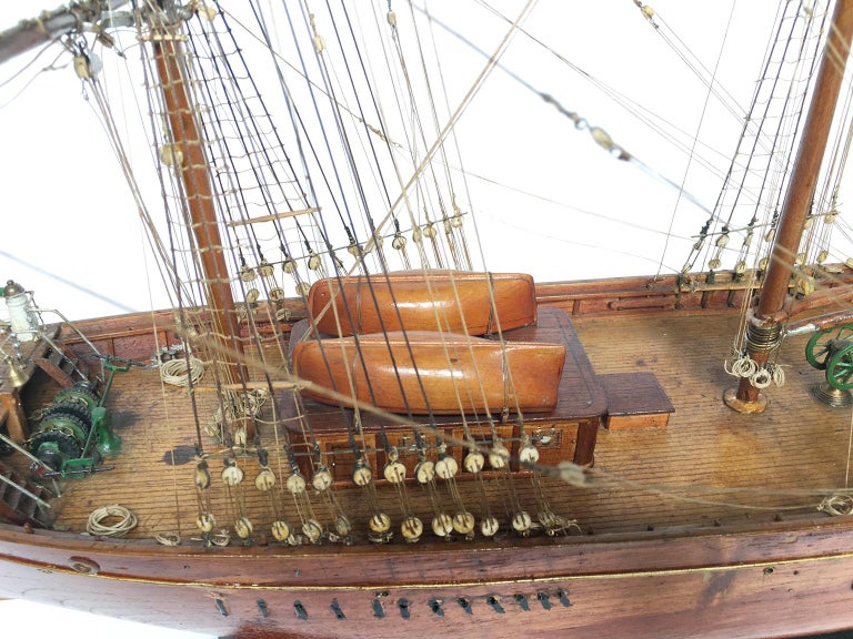 Early 20th Century Italian Ship Brigantine Pole Schooner Model at ...