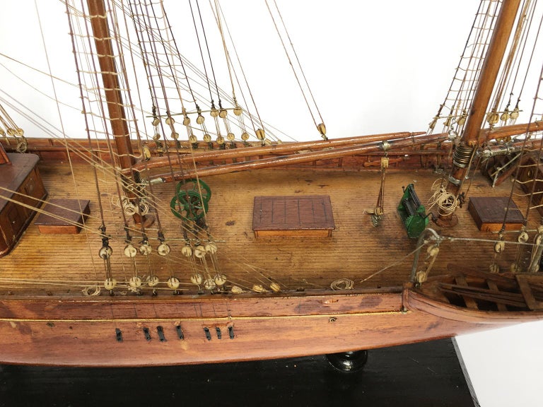 Early 20th Century Italian Ship Brigantine Pole Schooner Model at ...
