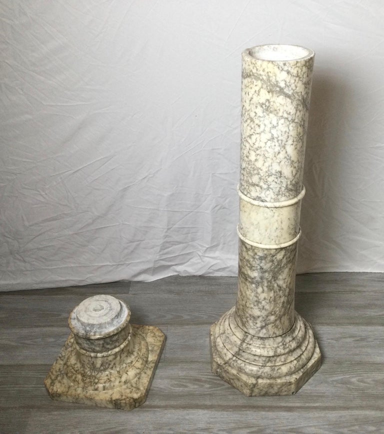 Early 20th Century Italian Solid Marble Rotating Pedestal For Sale at ...