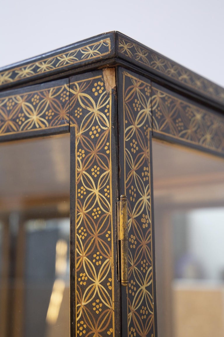 Early 20th Century Italian Vintage Showcase in Painted Wood and Glass ...