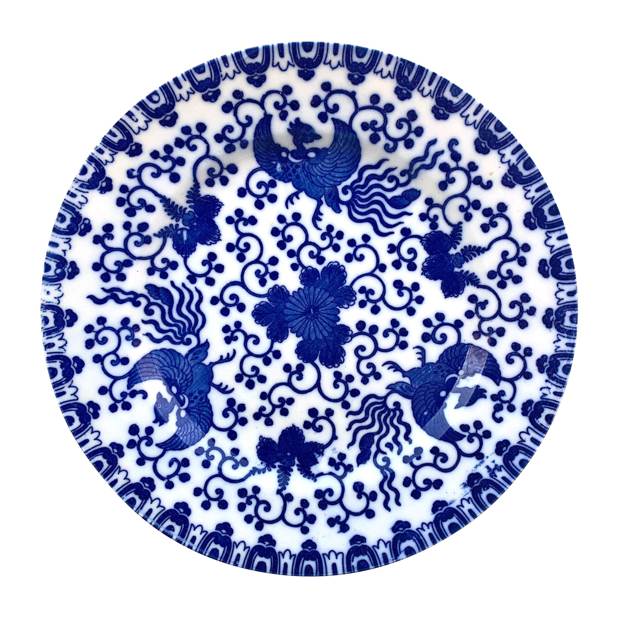 Early 20th Century Japanese Blue and White Plate For Sale at 1stDibs ...