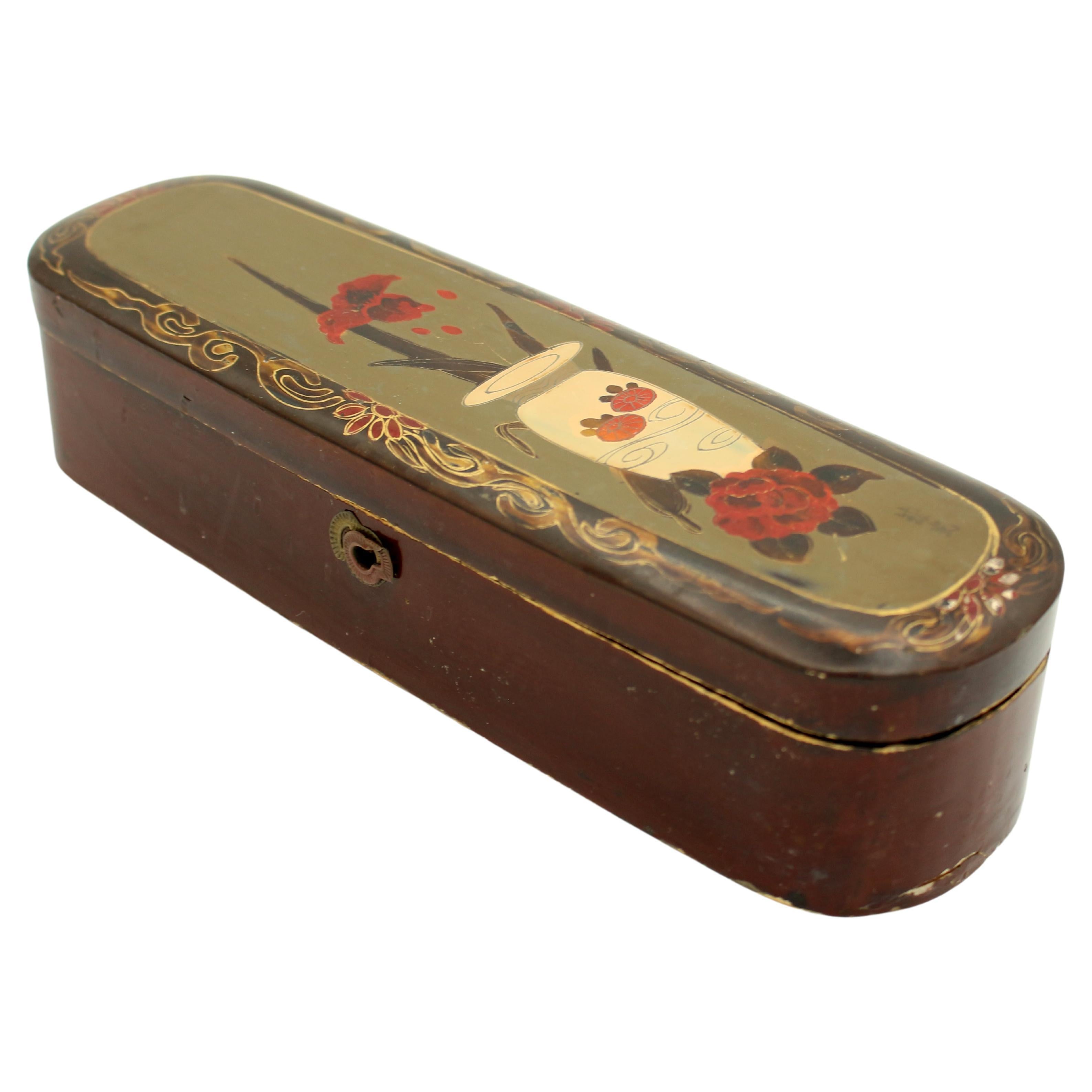 Early 20th Century Japanese Calligraphy Box at 1stDibs