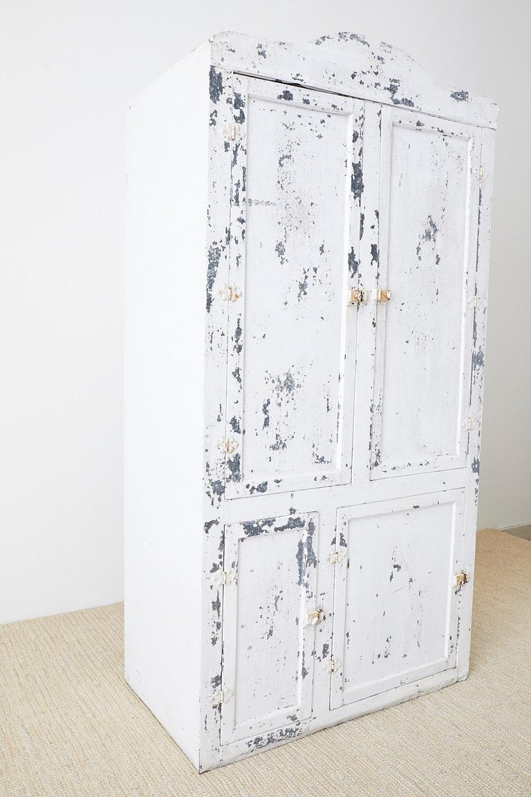 Early 20th Century Lacquered Zinc Kitchen Storage Cabinet at 1stDibs