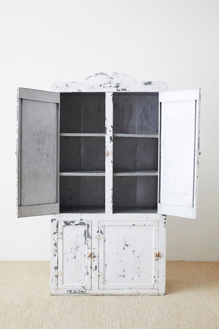Early 20th Century Lacquered Zinc Kitchen Storage Cabinet at 1stDibs