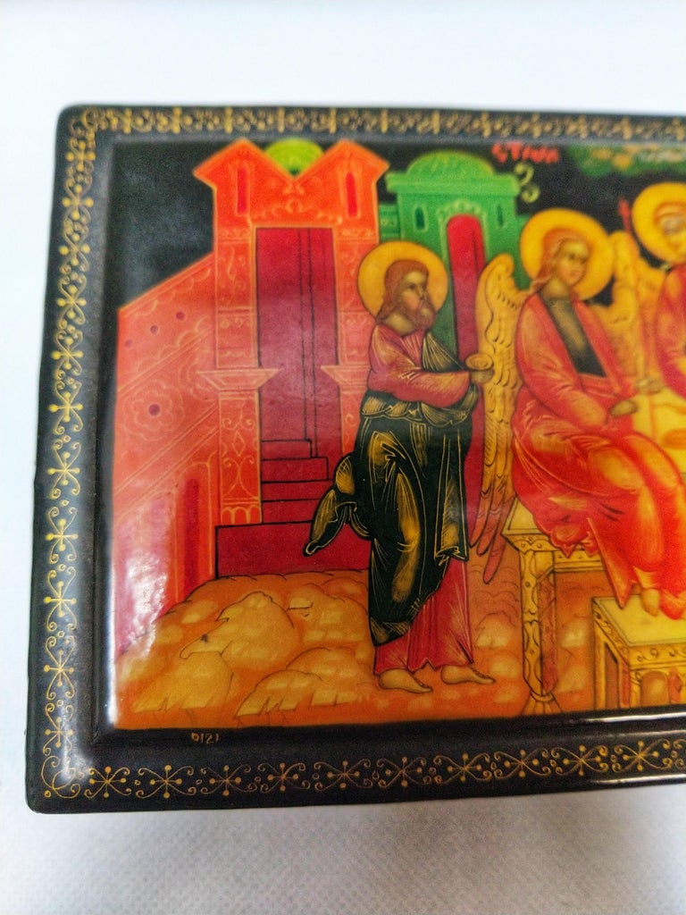 Early 20th Century Paper Mache Laquered Hand Painted and Signed Russian ...