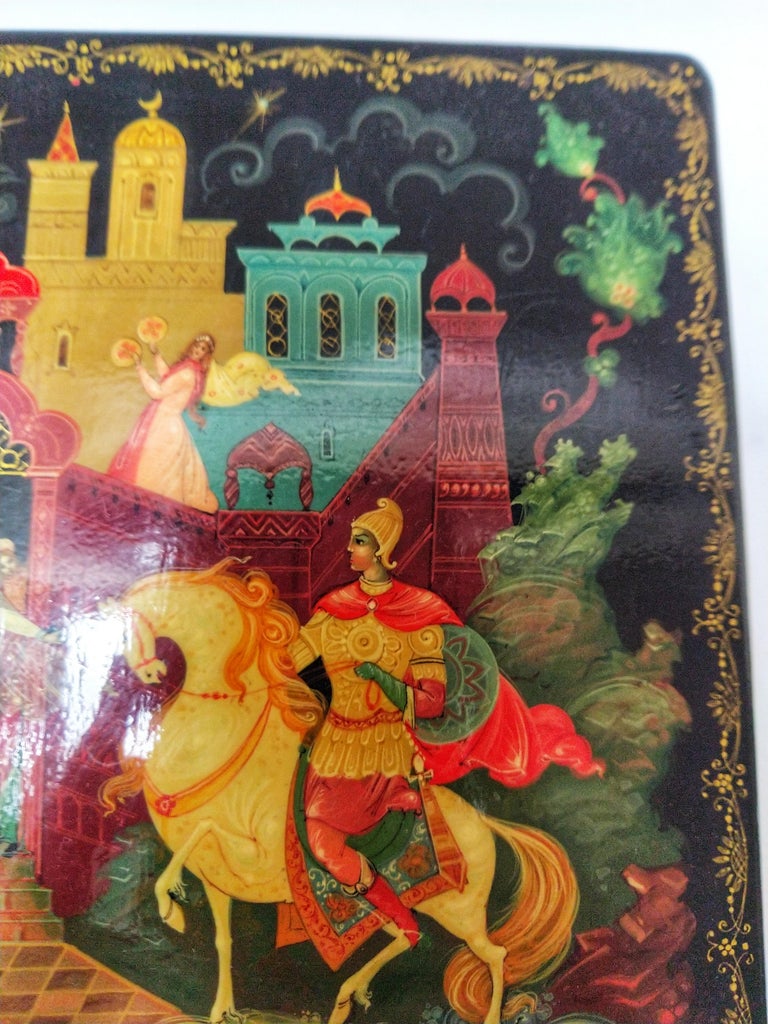 Early 20th Century Paper Mache Lacquered Hand Painted and Signed ...