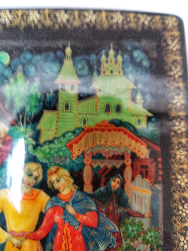 Early 20th Century Paper Mache Lacquered Hand Painted and Signed ...