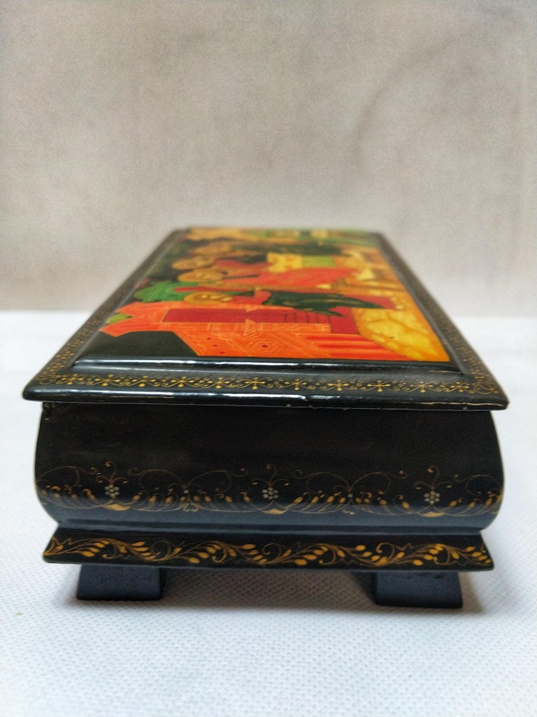 Early 20th Century Paper Mache Laquered Hand Painted and Signed Russian ...