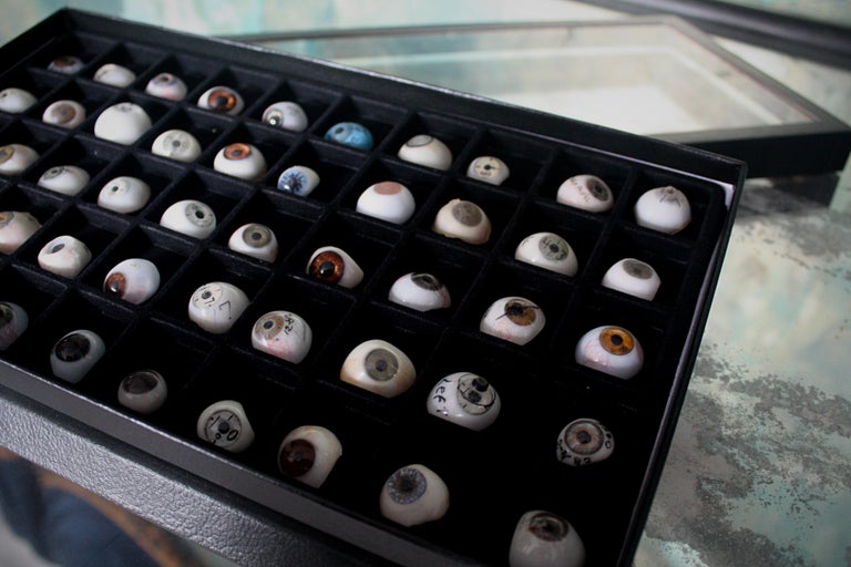 Early 20th Century Large Collection of Ocular Prosthesis Glass Eyes at ...