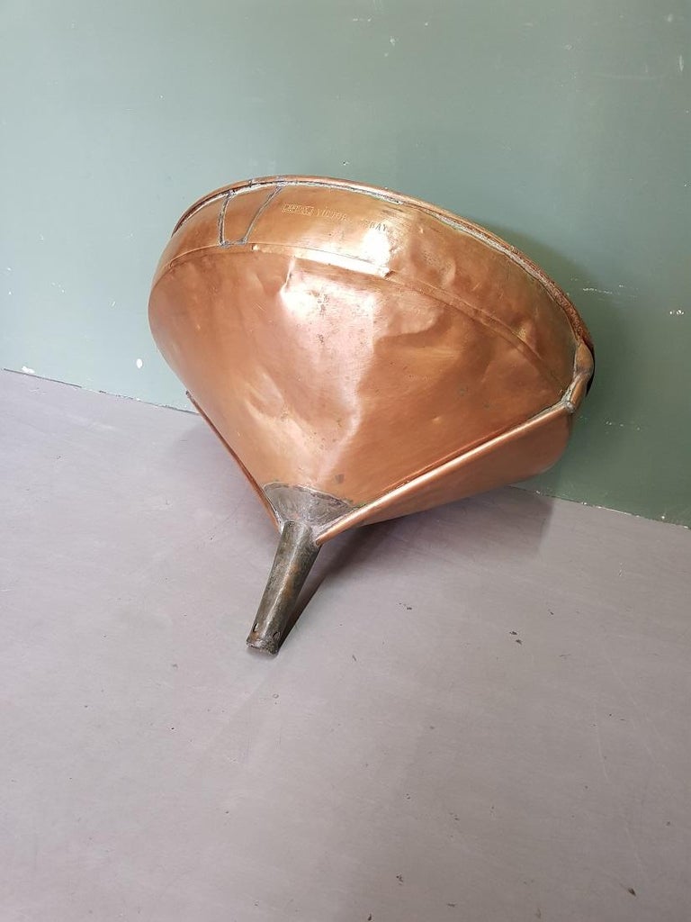 Early 20th Century Large French Copper Funnel from the Champagne ...