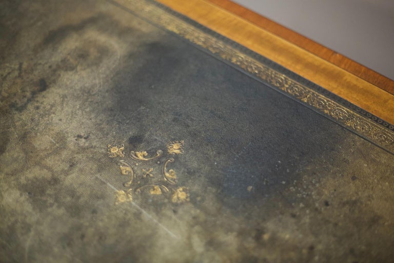 Early 20th Century Leather Topped Writing Table For Sale at 1stDibs