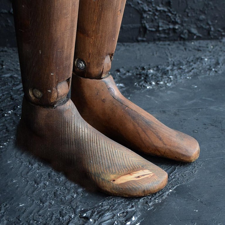 Early 20th Century Life Size Articulated Hand Carved Pinocchio Figure ...
