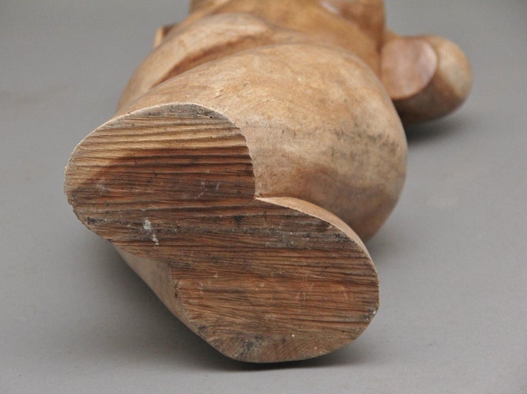 Early 20th Century Life Size Carved Female Torso For Sale at 1stDibs