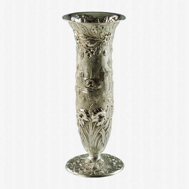 Early 20th Century Loring Andrews Sterling Silver Repousse Castle ...