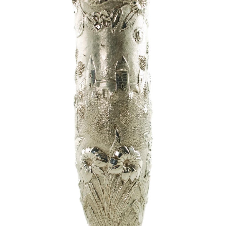 Early 20th Century Loring Andrews Sterling Silver Repousse Castle ...