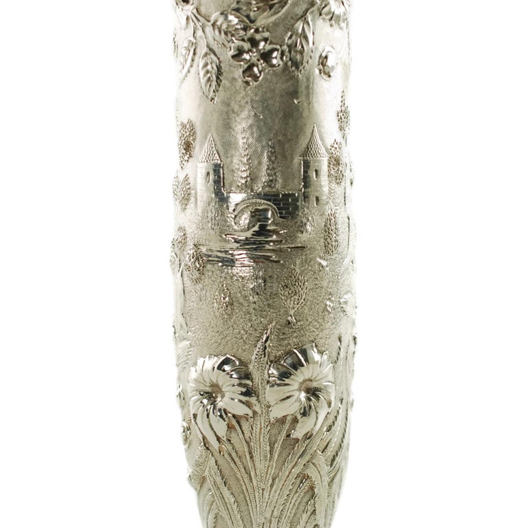 Early 20th Century Loring Andrews Sterling Silver Repousse Castle ...