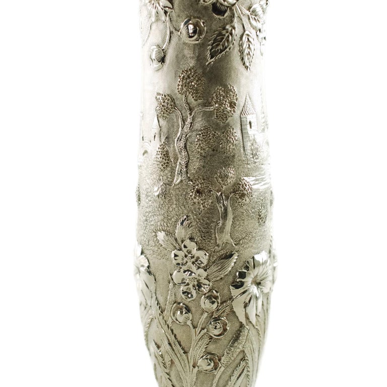 Early 20th Century Loring Andrews Sterling Silver Repousse Castle ...