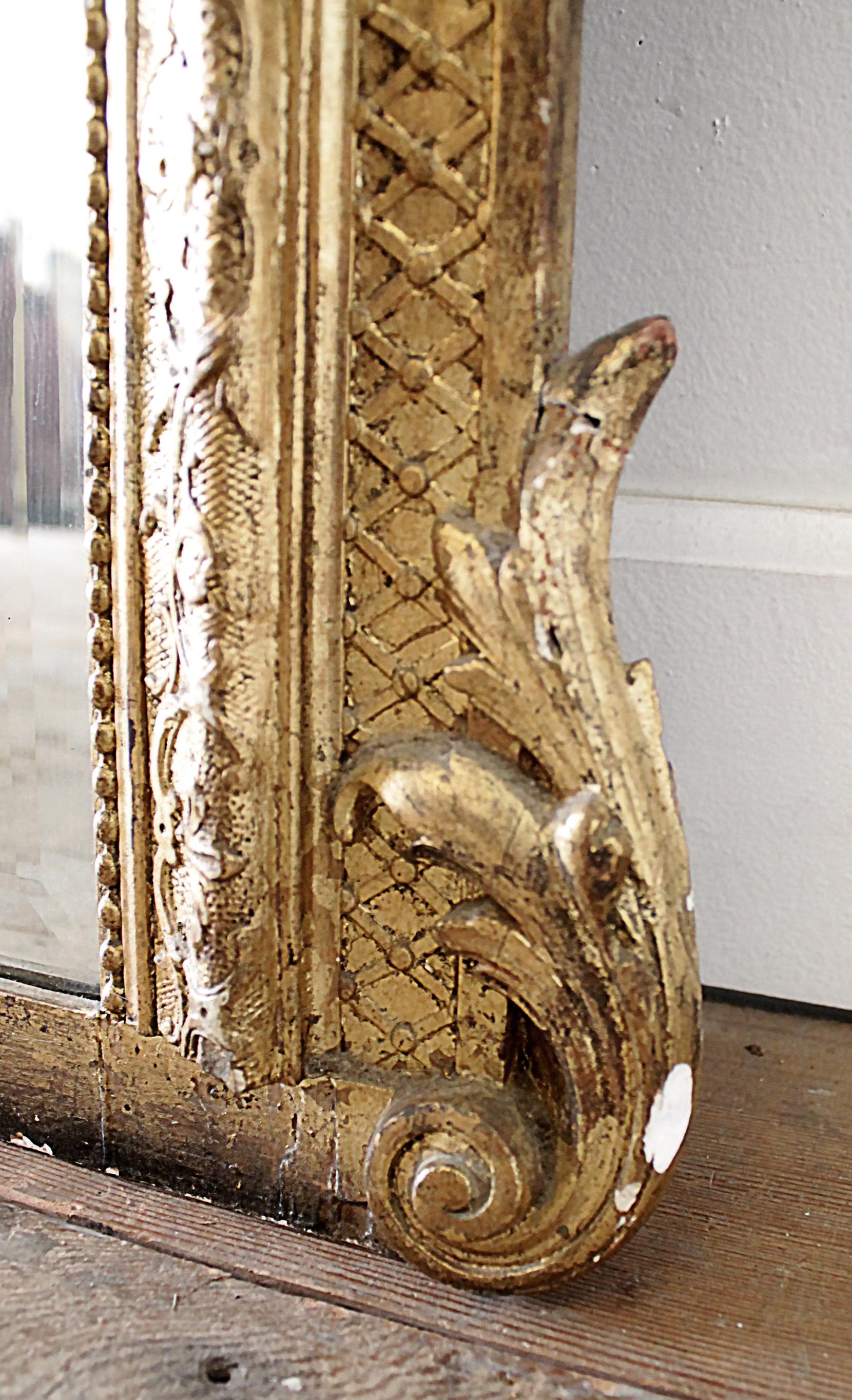 Early 20th Century Louis Philippe Style Giltwood Mirror with Clamshell ...