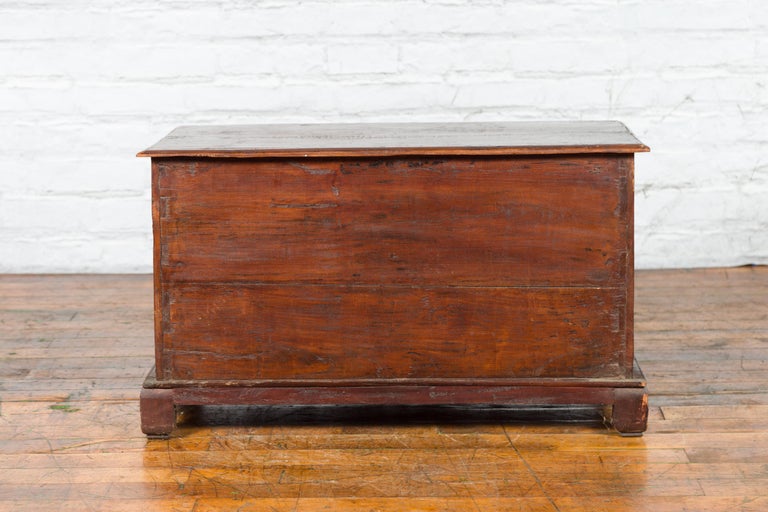 Early 20th Century Madurese Treasure Chest with Hand-Carved Floral ...