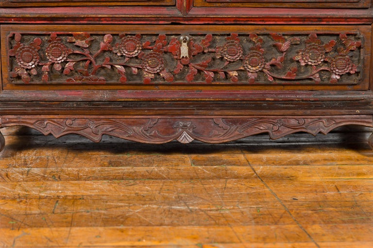 Early 20th Century Madurese Treasure Chest with Hand-Carved Floral ...